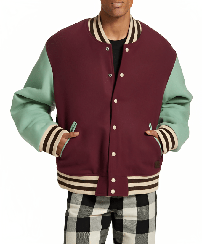 Maroon Varsity Leather Jacket – INZ Industry